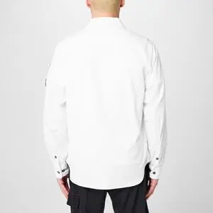 C.P. COMPANY Cotton Long Sleeve Overshirt - White