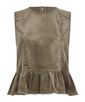 Baum Und Pferdgarten Sleeveless Ruffled Hem Top - Brown