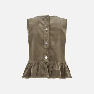 Baum Und Pferdgarten Sleeveless Ruffled Hem Top