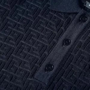 Balmain Mono Short Sleeve Polo Shirt