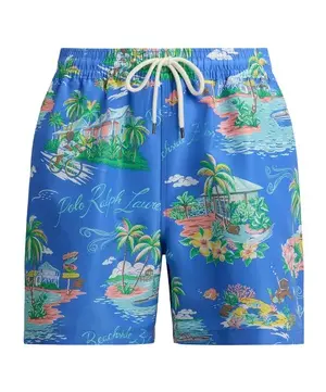 Polo Ralph Lauren Graphic Print Swim Shorts - Blue