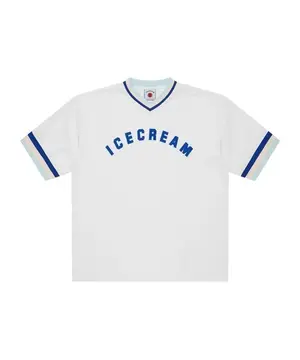 ICECREAM V-neck Short-sleeved T-shirt - White