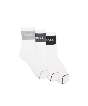 Hugo Boss Minimalist Design Short Socks - White