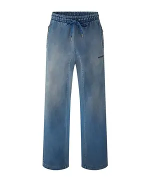 Off-White Loose Casual Pants - Blue