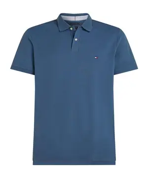 Tommy Hilfiger Logo Short Sleeve Polo Shirt - Blue