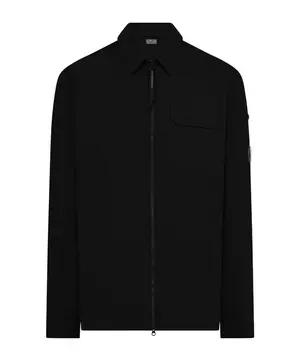 C.P. COMPANY Gabardine Lens Cotton Long Sleeve Overshirt