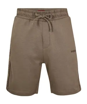 Hugo Boss Logo Drawstring Shorts - Brown