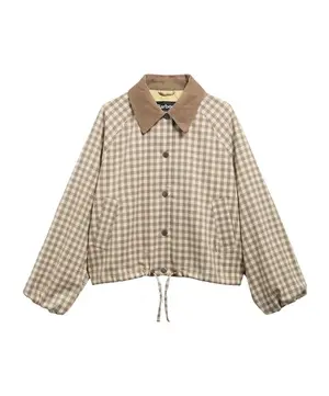 Barbour Checked Casual Jacket - Nude