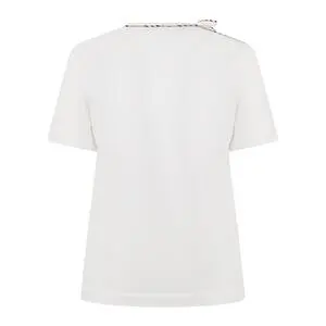 Burberry Classic Crewneck Short-sleeve Shirt With Tie Detail - No