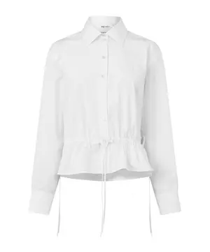 Alexander McQueen Long Sleeve Cotton Shirt With Drawstring Waist - No