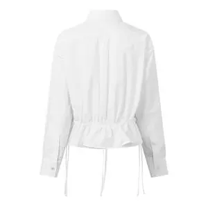 Alexander McQueen Long Sleeve Cotton Shirt With Drawstring Waist - No