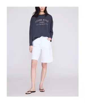 ANINE BING Minimal Printed T-shirt