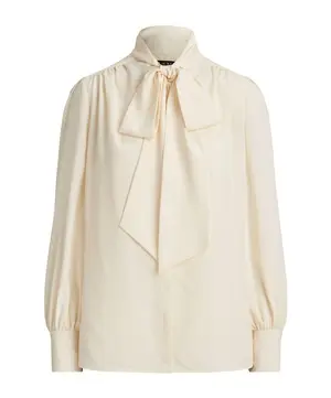 Ralph Lauren Long Sleeve Blouse With Pussy Bow