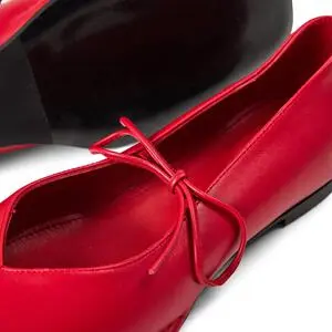 ALOHAS Ballet Flats With Tie Fastening - Red