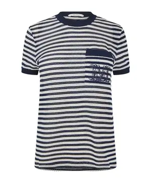 Max Mara Crew Neck Short Sleeve Knit Top
