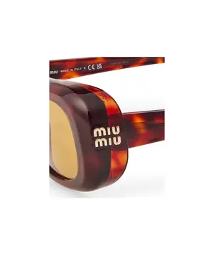 Miu Miu Vintage Tortoiseshell Narrow Rectangular Sunglasses