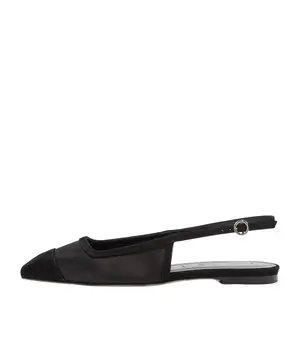 AeydĒ Mesh Square-toe Slingback Flats
