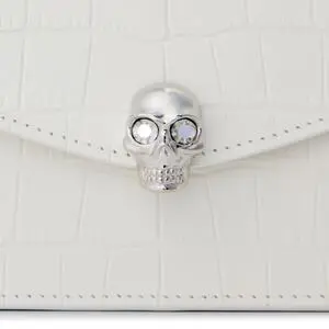 Alexander McQueen Alex Skull Mini Bag - White Silver