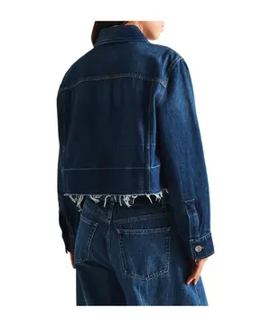 Givenchy Cropped Denim Jacket - Blue