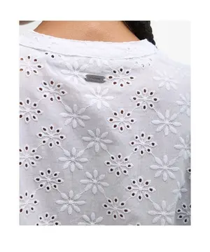 Barbour Embroidered Button-front Blouse