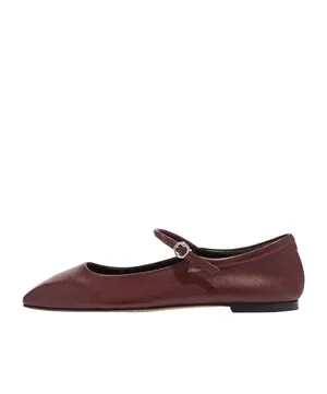 AeydĒ Nappa Leather Mary Jane Flats - Red