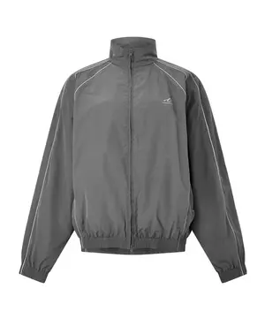 Balenciaga Zip-up Stand Collar Track Jacket - Gray