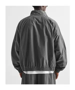 Balenciaga Zip-up Stand Collar Track Jacket - Gray