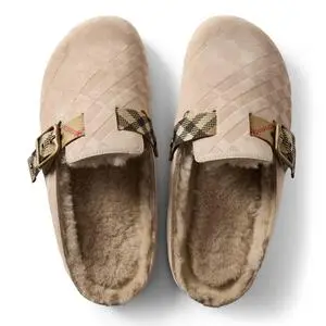 Burberry Mules With Checked Strap Detailing