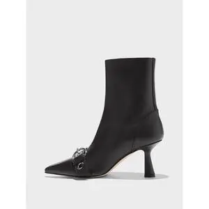 AeydĒ Solid Color Ankle Heeled Boots