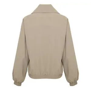 Balenciaga Solid Color Turtleneck College Baseball Jacket