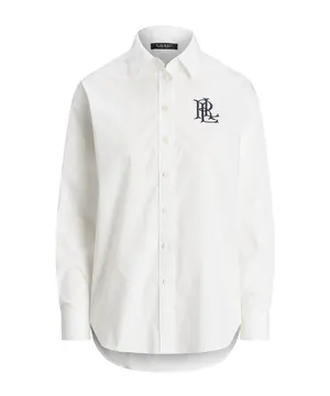 Ralph Lauren Long Sleeve Collared Shirt With Embroidered Logo