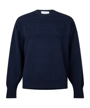 Alexander McQueen Crew Neck Knit Sweater - Black