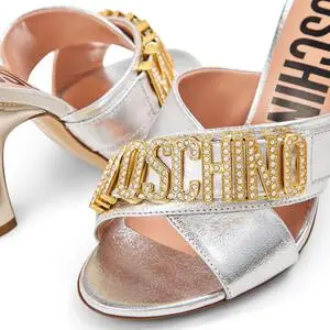 Moschino Letter Embellished Heeled Mules