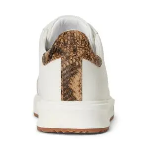 Ralph Lauren Ainsley Low-top Sneakers With Snakeskin Detail