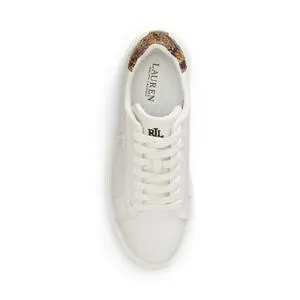 Ralph Lauren Ainsley Low-top Sneakers With Snakeskin Detail