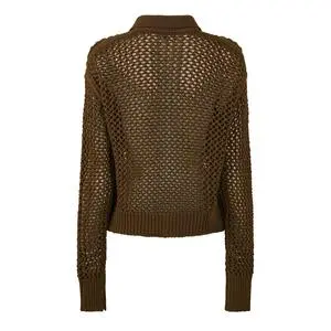 Max Mara Wool Cardigan With Collared Neck