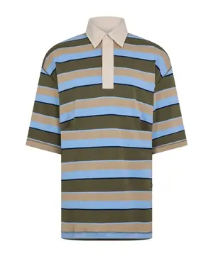 AMI Paris Loose Short-sleeve Polo Shirt - Green