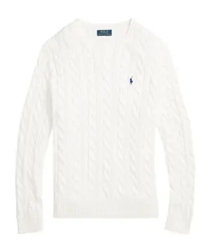 Polo Ralph Lauren Cable Knit Jumper - White
