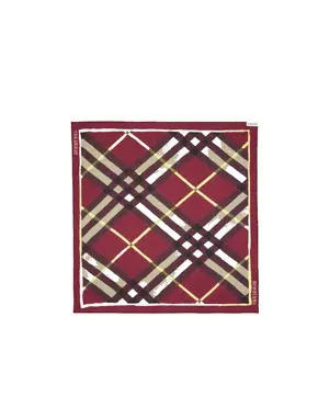Burberry Diamond-shaped Silk Scarf - Red
