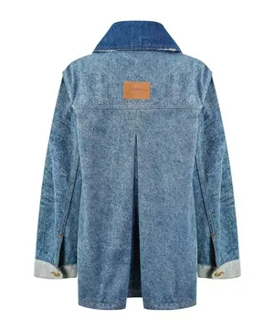 GANNI Versatile Denim Color Block Jacket
