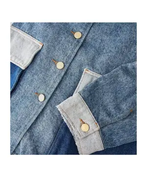 GANNI Versatile Denim Color Block Jacket