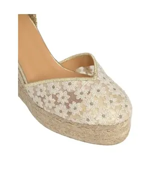 CastaÑer Embellished Wedge Sandals