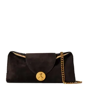 Versace Solid Color Shoulder Bag - Black