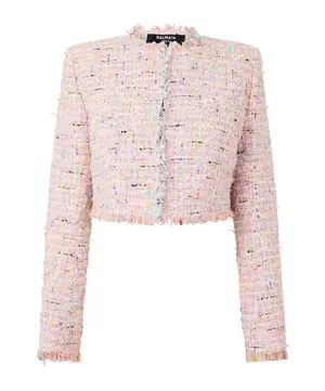 Balmain Tweed Suit Jacket - Nude