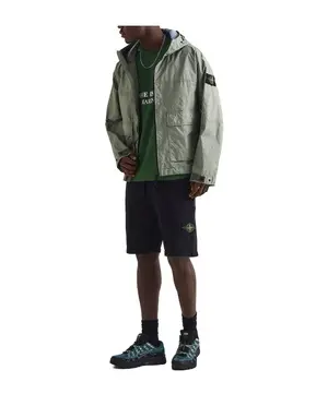 Stone Island Windproof Long Coat With Membrana Fabric