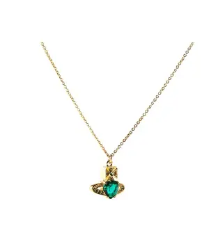 VIVIENNE WESTWOOD Orb Pendant Necklace With Heart-shaped Crystal