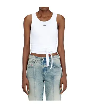 DIESEL® Strappy Wrap Crop Top - White