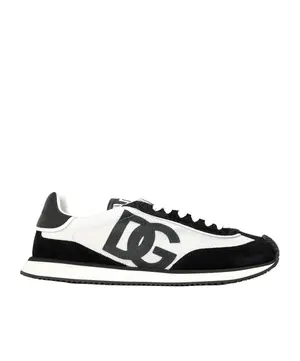 Dolce & Gabbana Color-blocked Suede And Mesh Sneakers