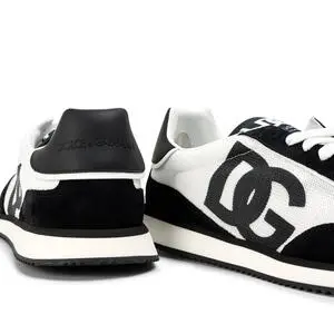 Dolce & Gabbana Color-blocked Suede And Mesh Sneakers