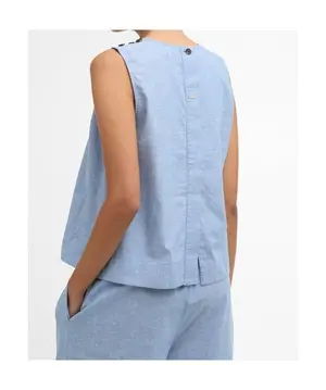 Barbour Sleeveless Crewneck Tank Top With Button Detail